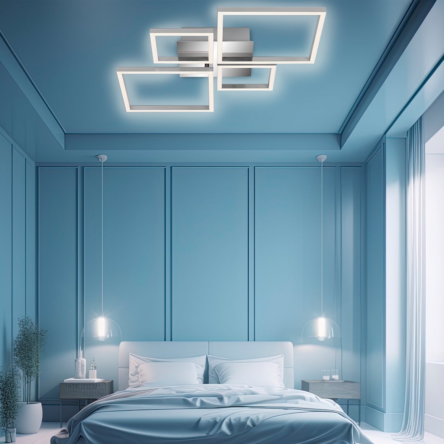 Selene - Lampadario Led a Plafoniera 4500LM 85W 80cm – Arcadia